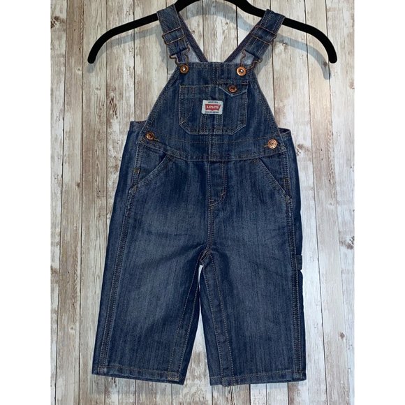 Levi's | Other | Levis Baby Boy Denim Bib Overalls 2m Months Baby ...